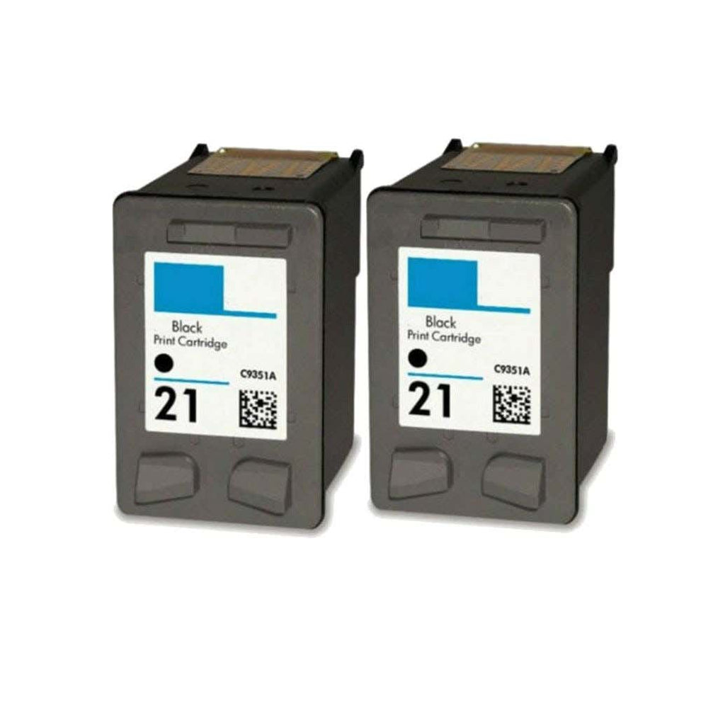 HP 21 Black (C9351AN) Remanufactured Ink Cartridge Twin Pack – Inkjets.com
